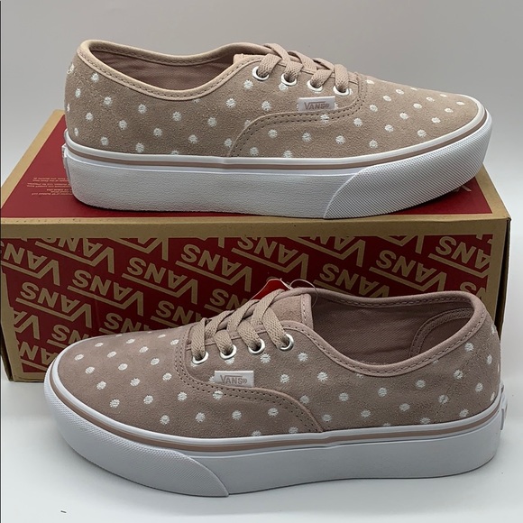 Vans | Shoes | Vans Authentic Platform Suede Polka Dot Wmns | Poshmark